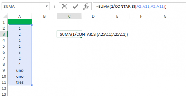 Contar valores distintos en Excel - Excel y VBA Contar valores distintos en Excel - Excel y VBA