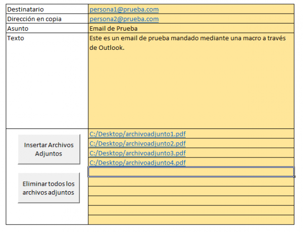 Enviar emails desde Excel usando VBA